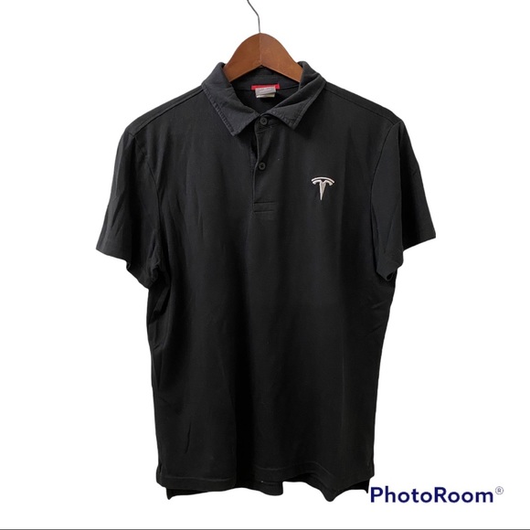 Tesla | Shirts | Tesla Black Polo Shirt | Poshmark